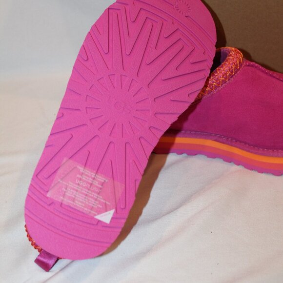 UGG | Shoes | Nib Ugg Tazz Platform Suede Shearling Lined Slippers Pink ...